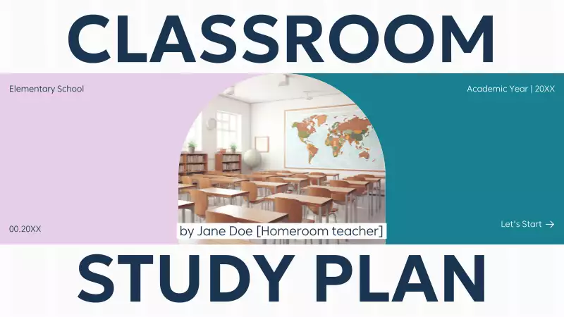 Purple Green Plain Basic Classroom Study Plan Presentation - MiriCanvas