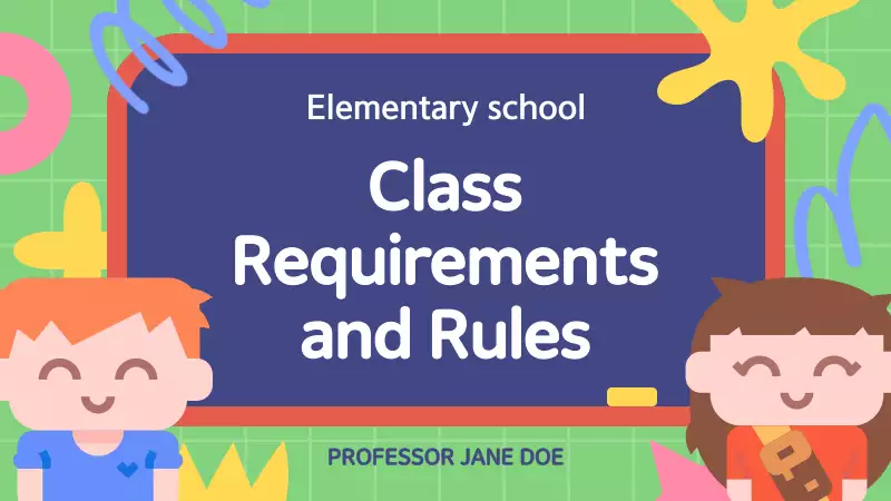 Colorful Bright Illustration Animation Class Requirements and Rules ...