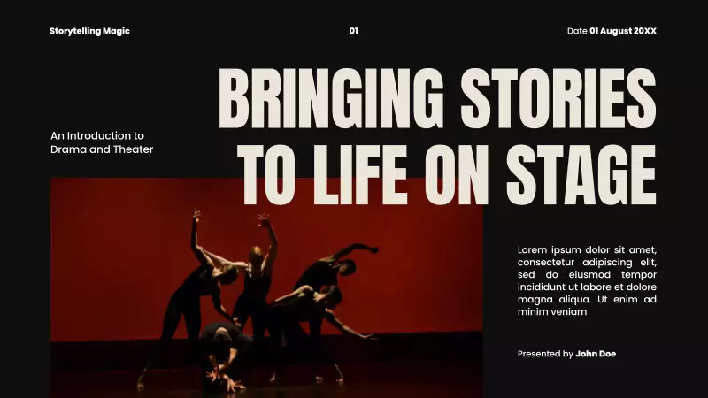 Black Red Minimal Drama and Theater Introduction Study Materials ...