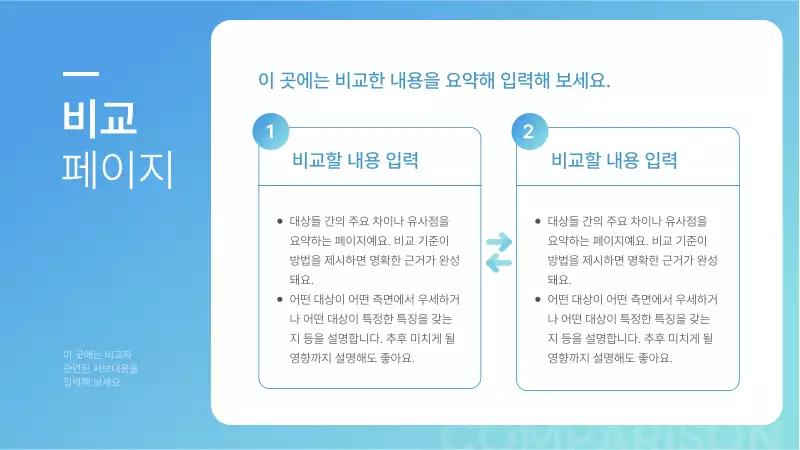파랑과 하늘색의 기본적인 기업 보고서 미리캔버스