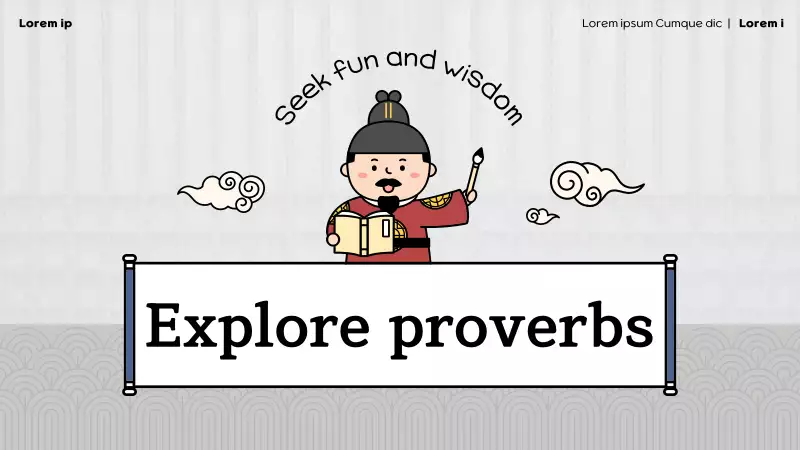 Traditional Elementary School Proverbs in Gray and Navy Blue Teaching ...