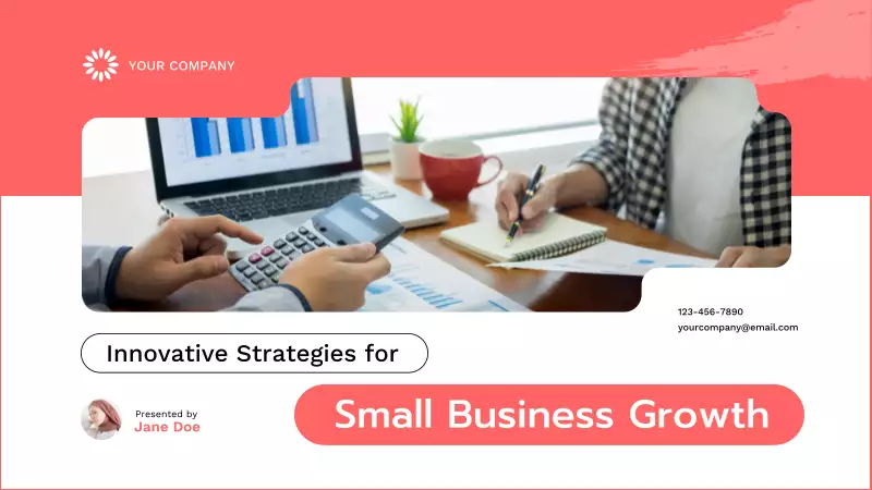 Red Modern Small Business Growth Strategy - MiriCanvas