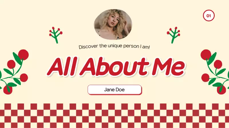 Red Trend All About Me Self Introduction - MiriCanvas