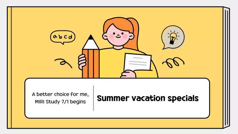 A Simple Yellow and Blue Summer Vacation Lesson Plan - MiriCanvas