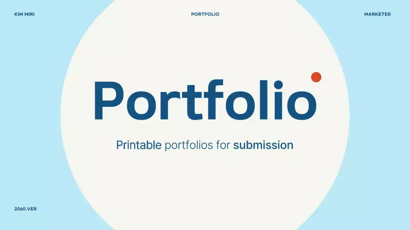 A simple marketer's portfolio in light blue - MiriCanvas