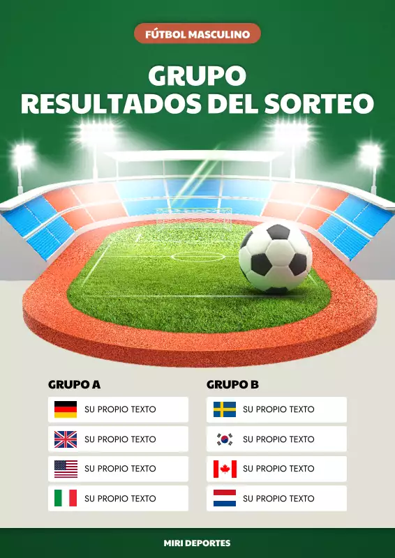 Sobre los resultados del sorteo de un simple partido verde y marrón ...