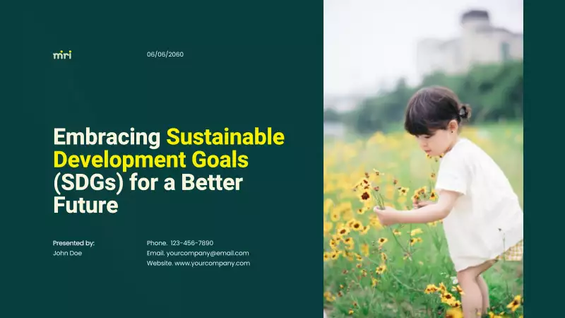 Green and Yellow Minimal Sustainable Development Goals Campaign ...