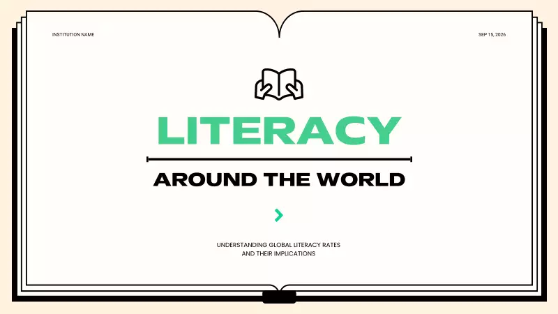 Modern global literacy materials in green and ivory - MiriCanvas