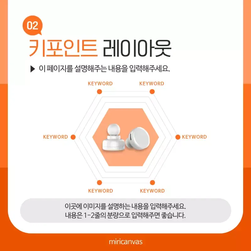 흰색과 주황의 심플한 브랜드 홍보 미리캔버스