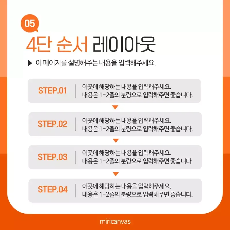 흰색과 주황의 심플한 브랜드 홍보 미리캔버스