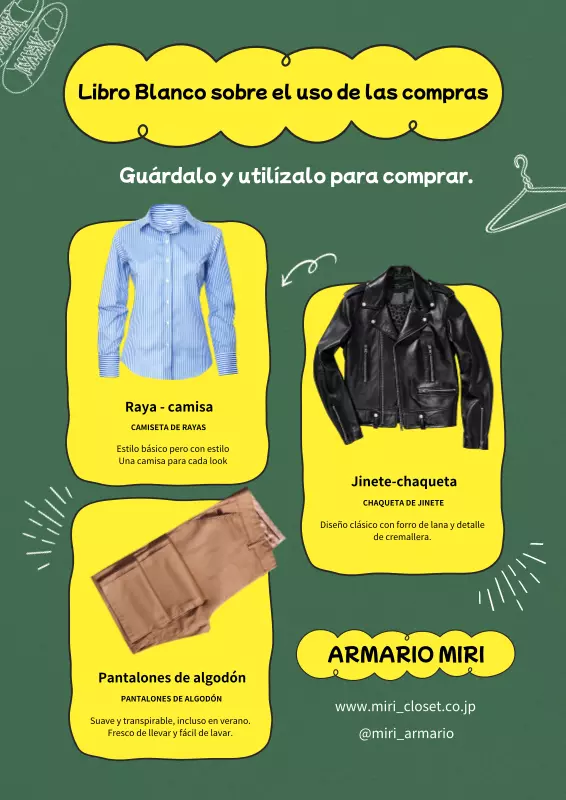 Publicidad de ropa de centro comercial de moda en amarillo y verde ...