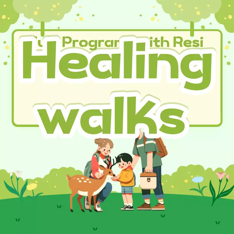 Promote recruitment for a green, modern healing walk program - MiriCanvas
