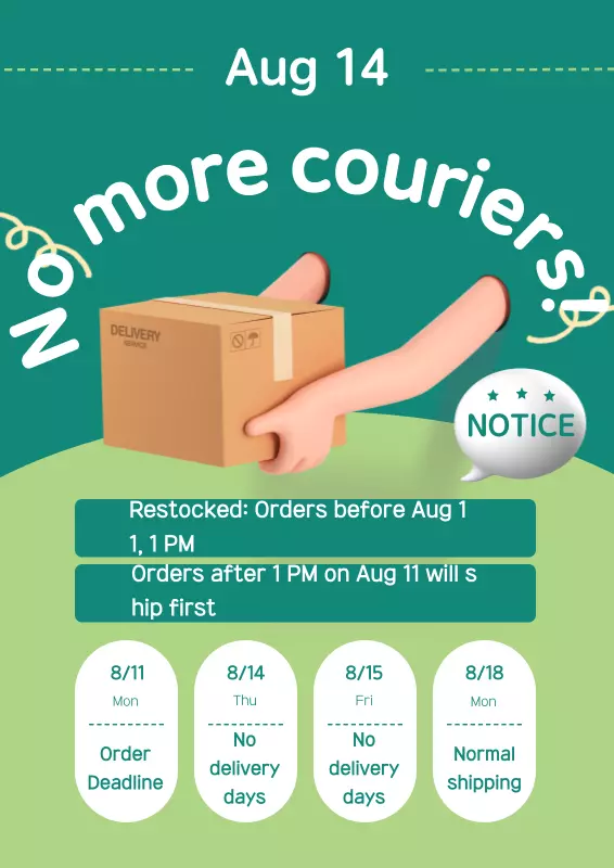 The yellow and green parcel delivery holiday announcement - MiriCanvas