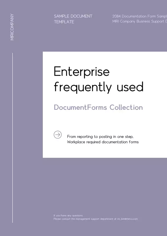 Simple mauve and white corporate document template suite - MiriCanvas