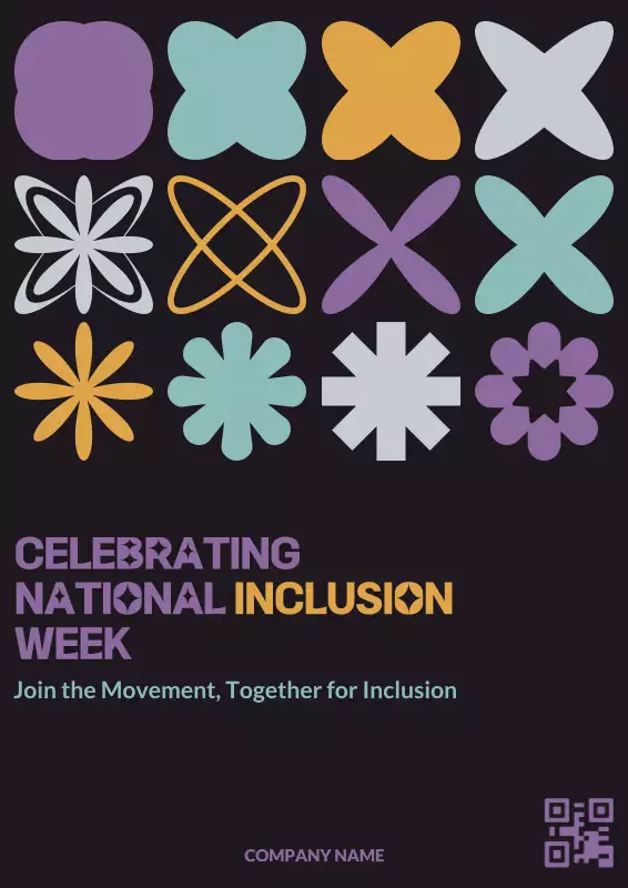 Black Purple Modern National Inclusion Week Introduction - MiriCanvas
