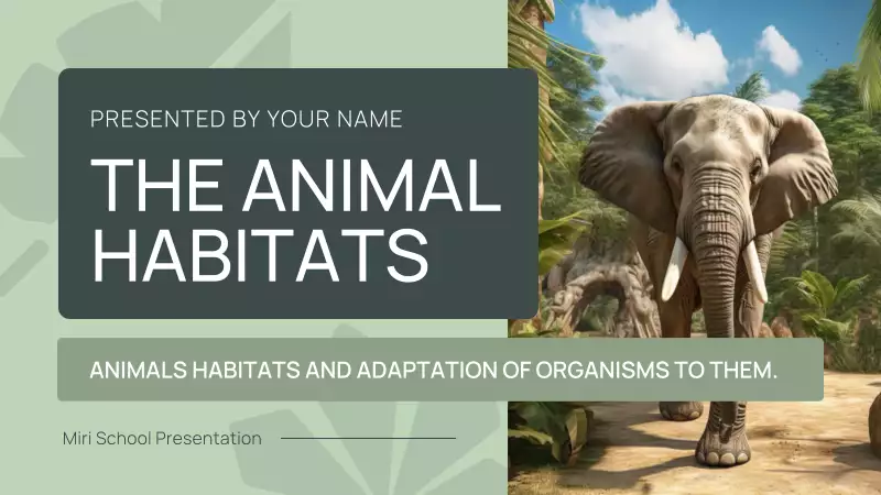 Green basic The Animal Habitats study materials - MiriCanvas